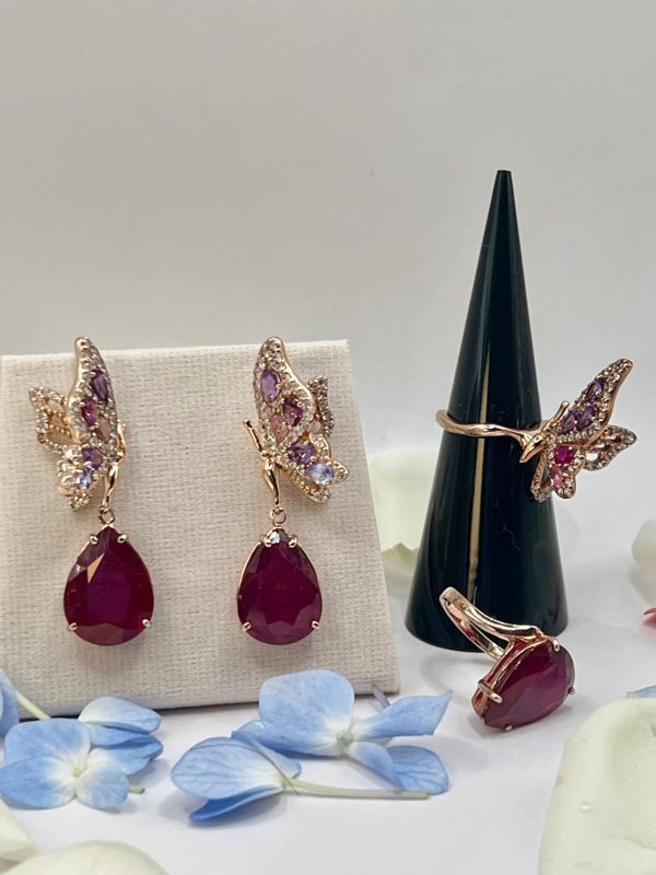 Ruby Monarch Butterfly Ring - ralynnet