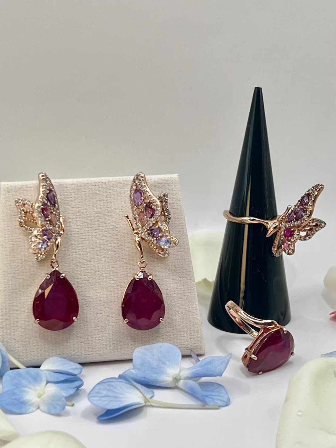Ruby Monarch Butterfly Ring - ralynnet