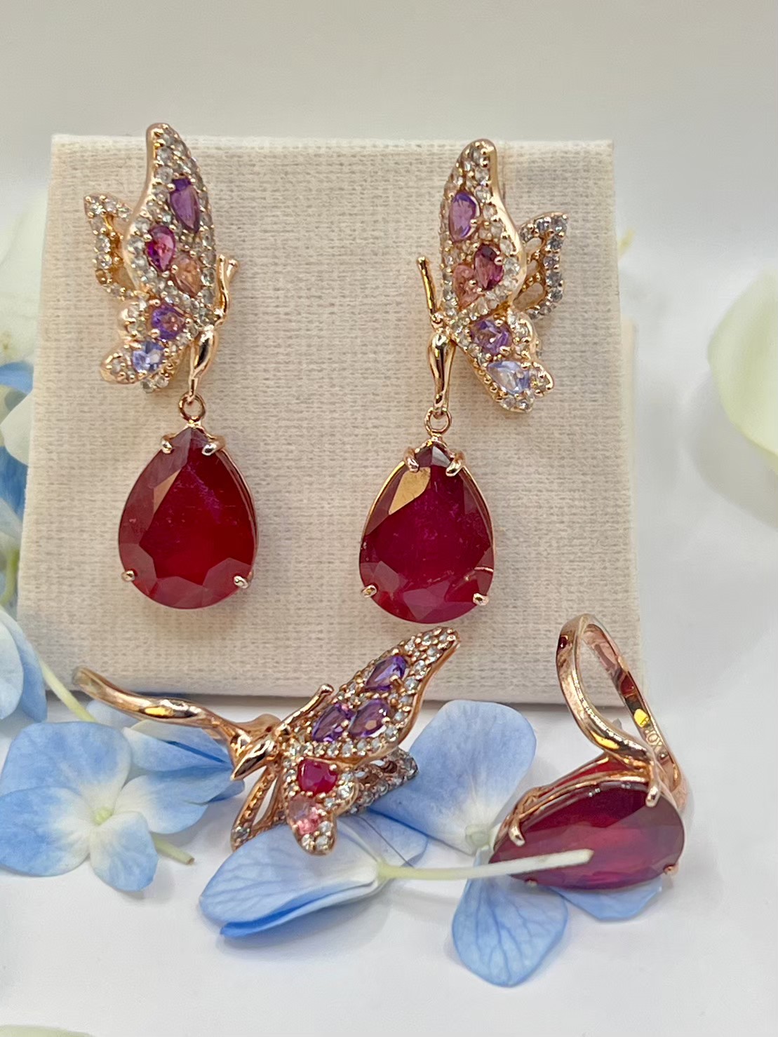 Ruby Monarch Butterfly Set - ralynnet
